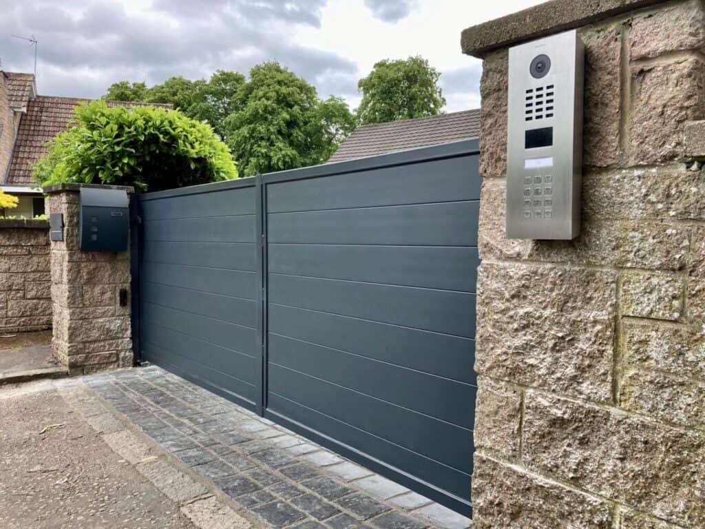 Automatic Aluminium Driveway Gates installed in Edinburgh